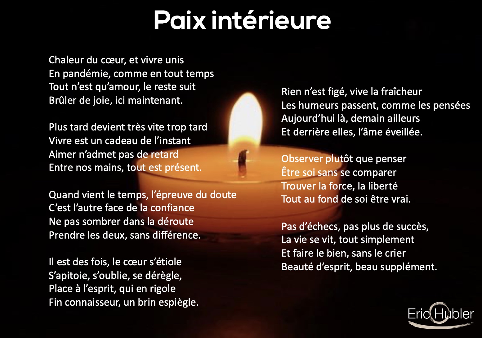 Paix intérieure - Eric Hubler